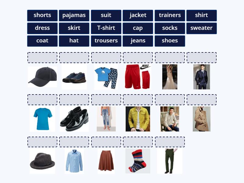 english file beginner 9B clothes - Match up