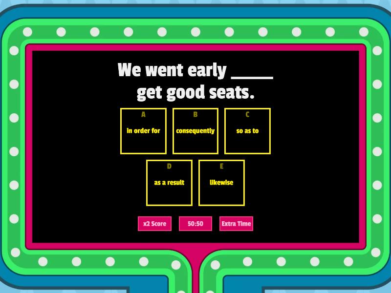 PFC Spring Grammar Quiz before CAT - Gameshow quiz
