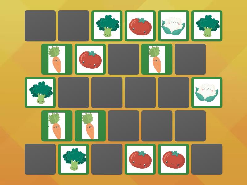 Memory verduras - Parejas