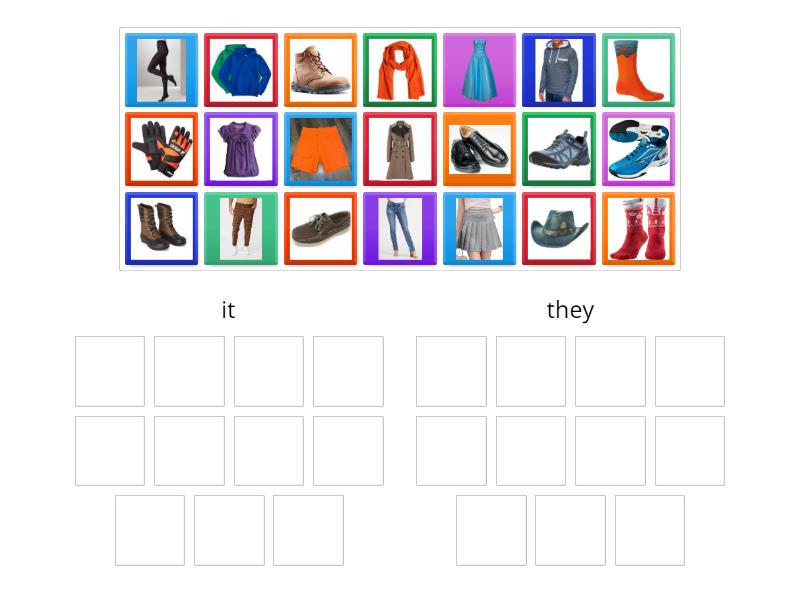 it they (clothes) - Group sort