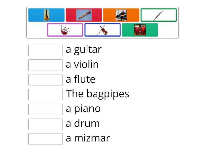 musical instruments - Match up