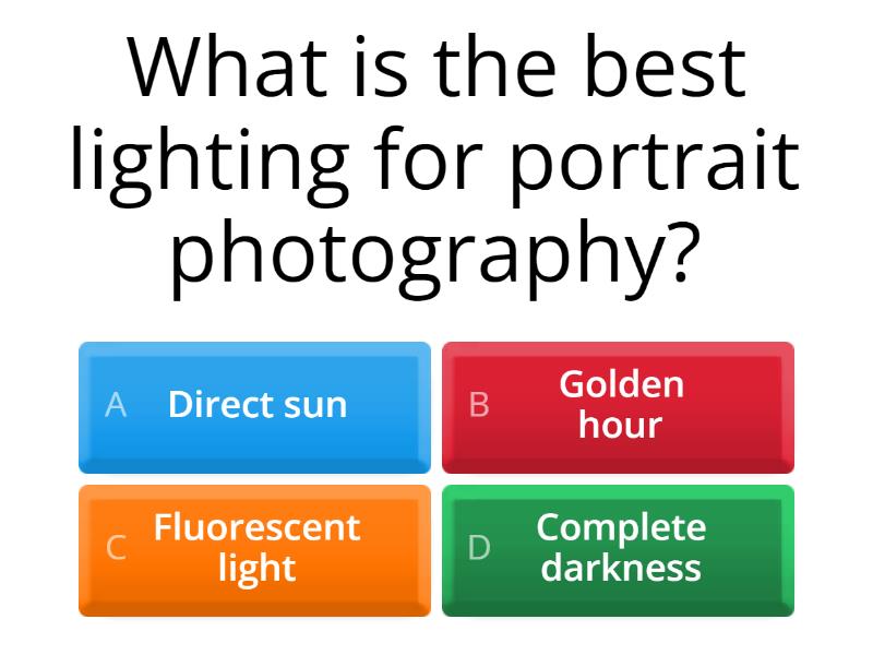 Photography Skills Assessment: People Photography - Quiz
