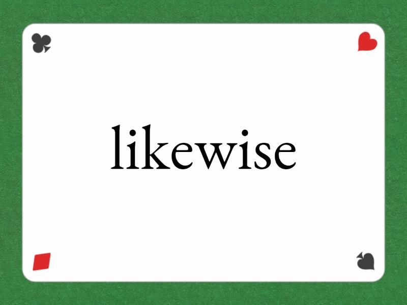 Linking words - Flash cards
