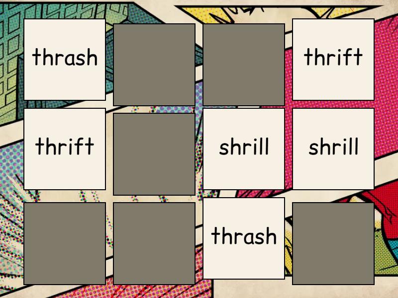 U 53 Digraph Review Memory - Matching pairs
