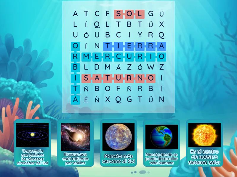 Sistema Solar - Sopa de letras