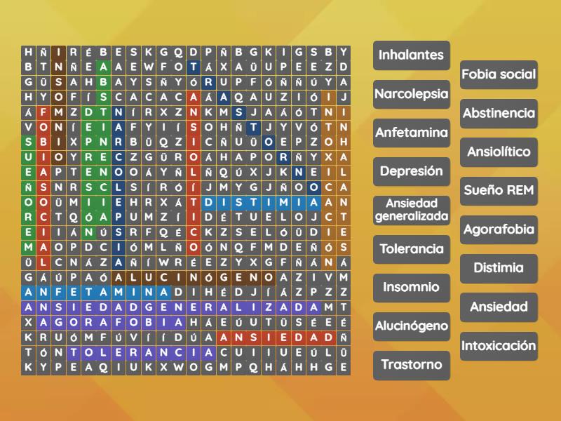 Sopa de letras “Conceptos” - Wordsearch