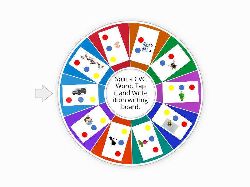 Spin a CVC Word-Tap and Write. - Random wheel