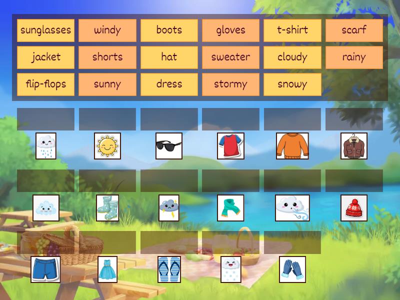 Weather and clothing 2 - Match up