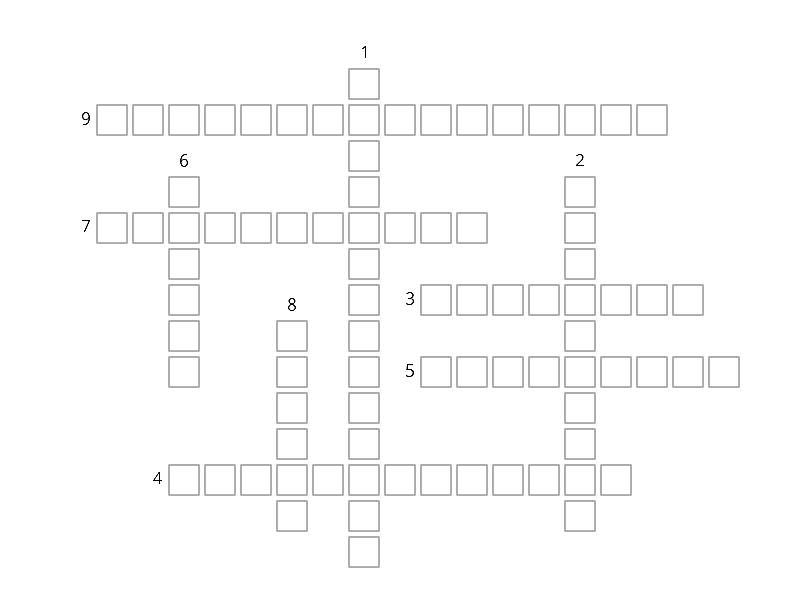 Principles of inventions - Practice 1. - Crossword