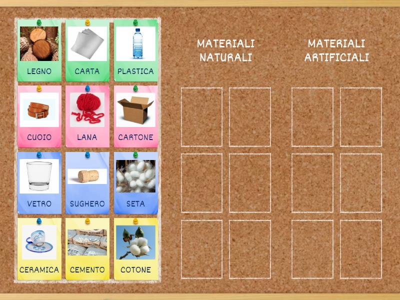 1D_I.S. SF - MATERIALI NATURALI O ARTIFICIALI - Group sort