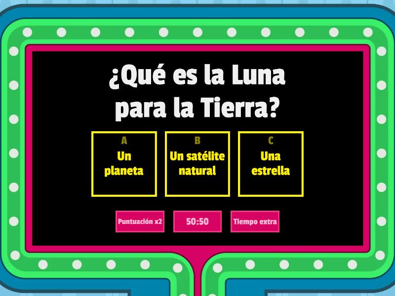 Fases de la Luna, eclipses y mareas - Gameshow quiz