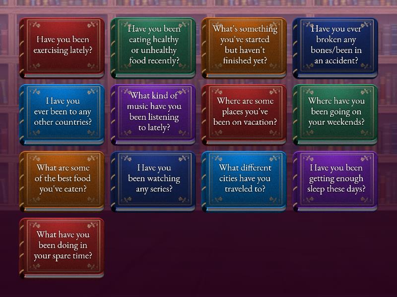 Present Perfect Simple and Continuous - Conversation - Flip tiles