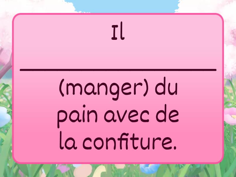 Passé composé avec avoir - Flash cards