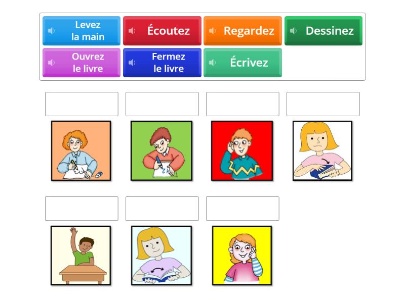 Les consignes de classe - Match up