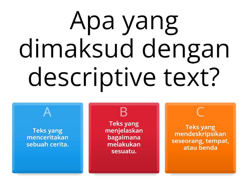 Games Descriptive text - Quiz