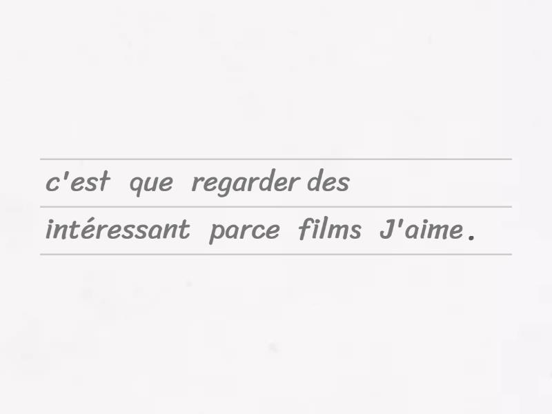 Tu aimes faire ca? - Unjumble