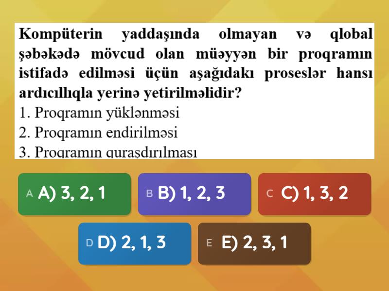 İnstrumental və Tətbiqi Proqramlar - Quiz