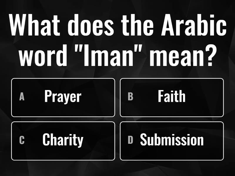 Pillars Of Iman - Questionário