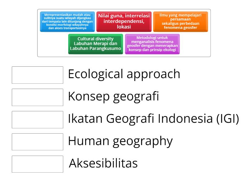 Pengetahuan Dasar Geografi - Match up