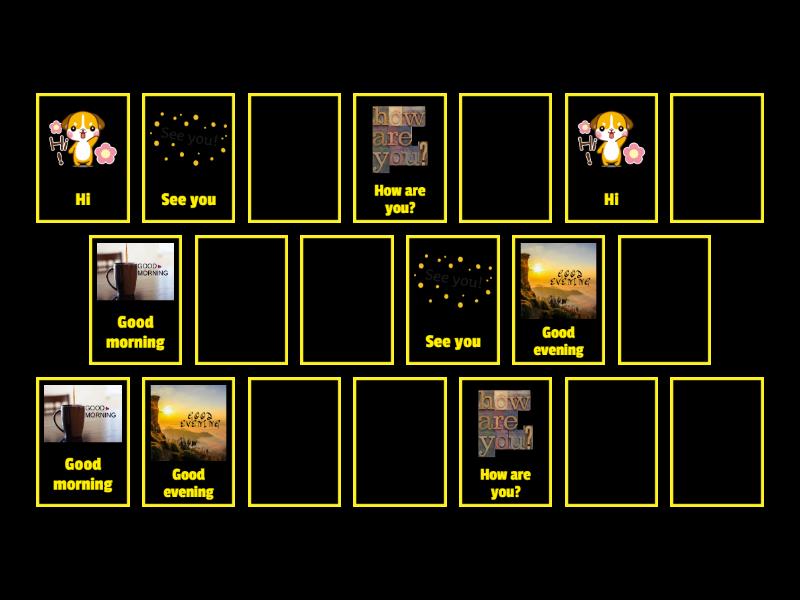 Greetings - Matching pairs