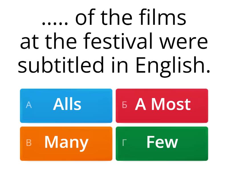 Quantifiers wider world 3 unit 4 - Quiz