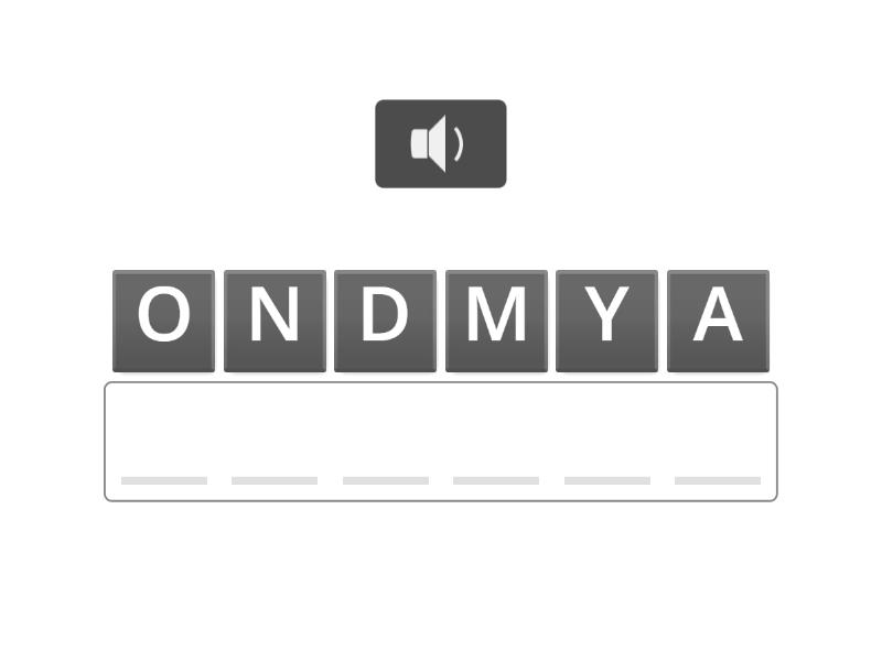 Days of the week: put in the correct order - Anagrama