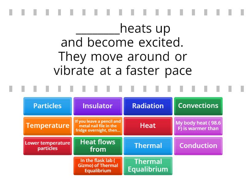 Heat Word/ Concept Match - Find the match