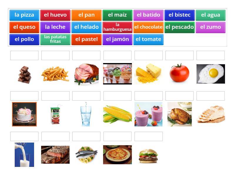 La comida - Match up