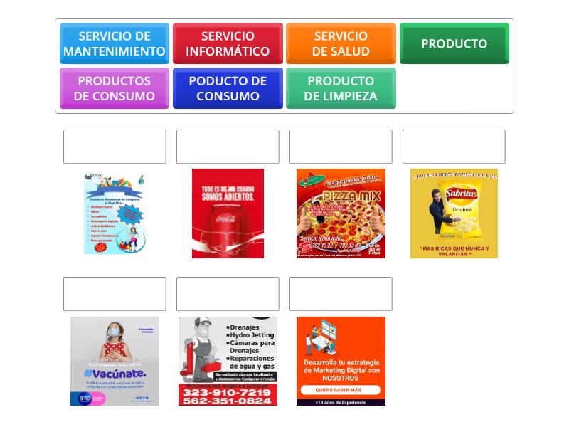 SERVICIOS O PRODUCTOS - Match up