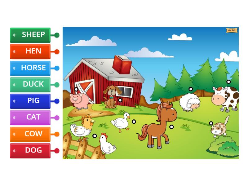 LABEL THE FARM ANIMALS - Labelled diagram