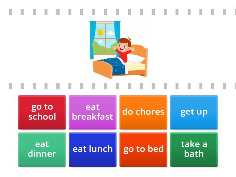 Daily routine - Vocabulary - Cada oveja con su pareja