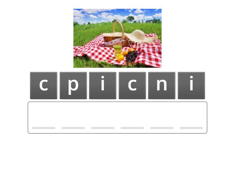 Picnic Vocabulary - Anagram