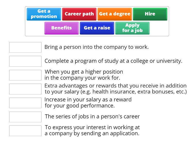 CAREER ALTERNATIVES - Match up