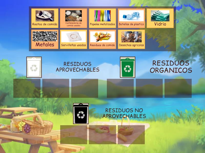 Aprende a separar y reciclar - Group sort