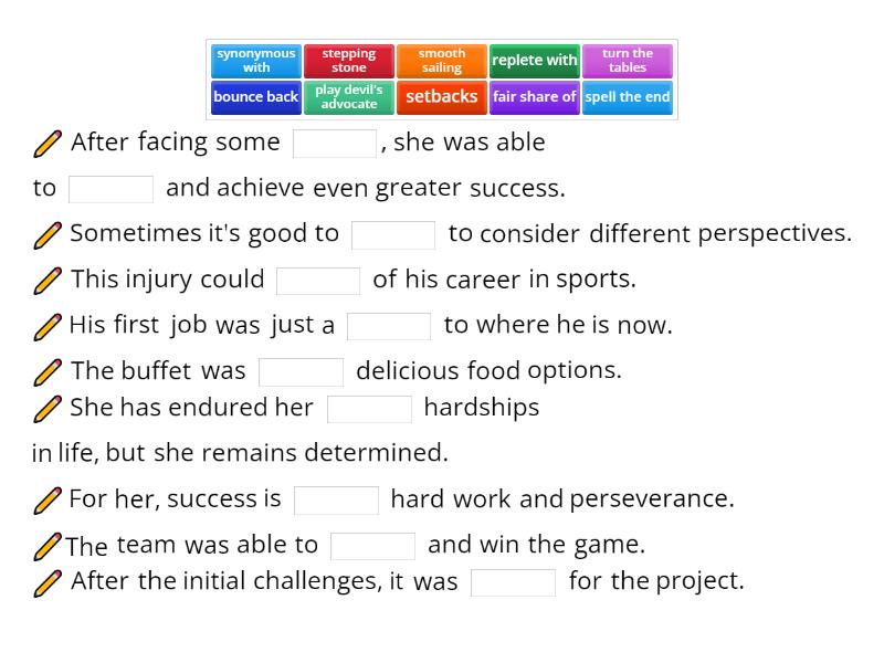 Success & Failure - Complete the sentence