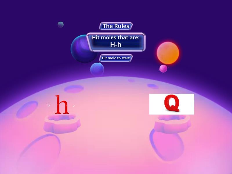 Lesson 9 (Letter H) - game 2 - Whack-a-mole