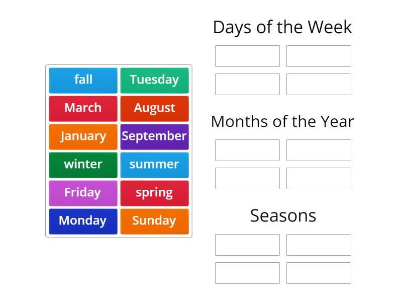 Sort Days and Months - Group sort
