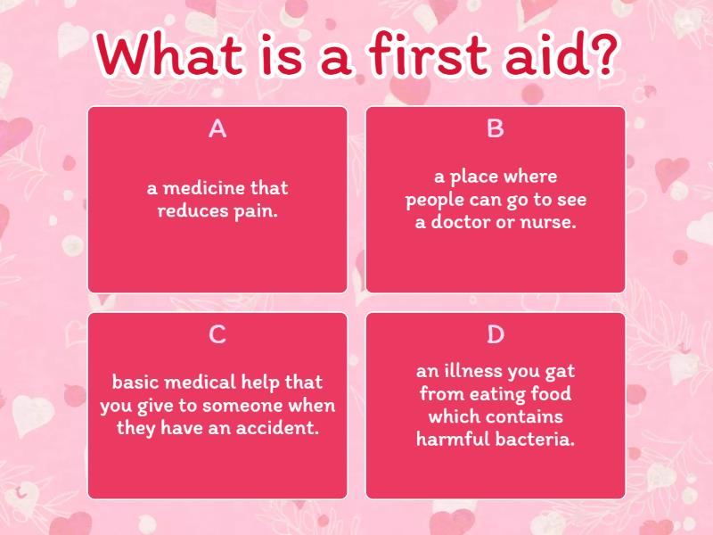 First aid - Quiz