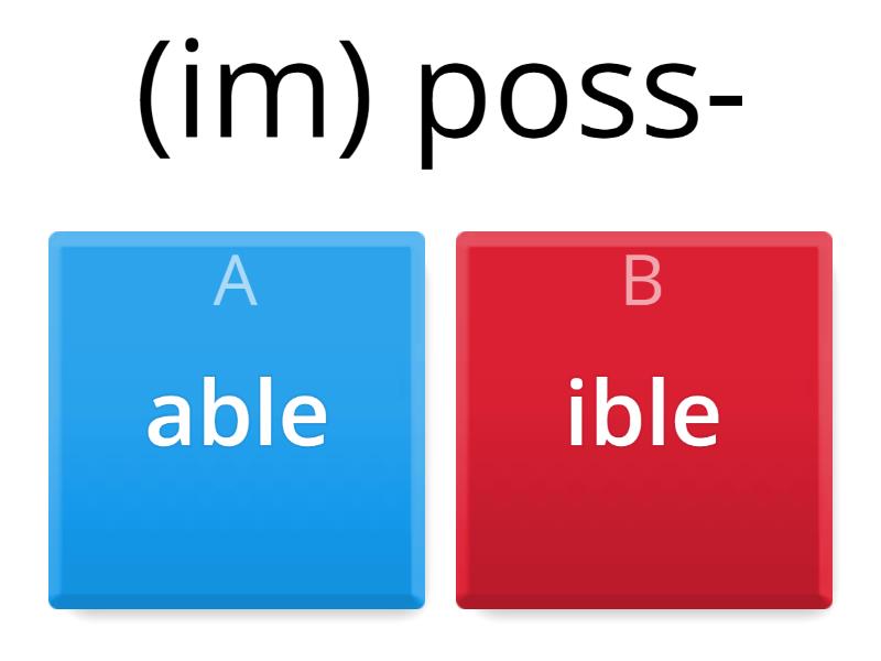 Прилагательные -able/-ible - Quiz
