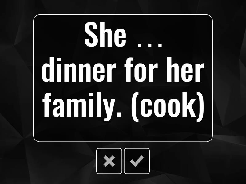 Present Simple - Flash cards