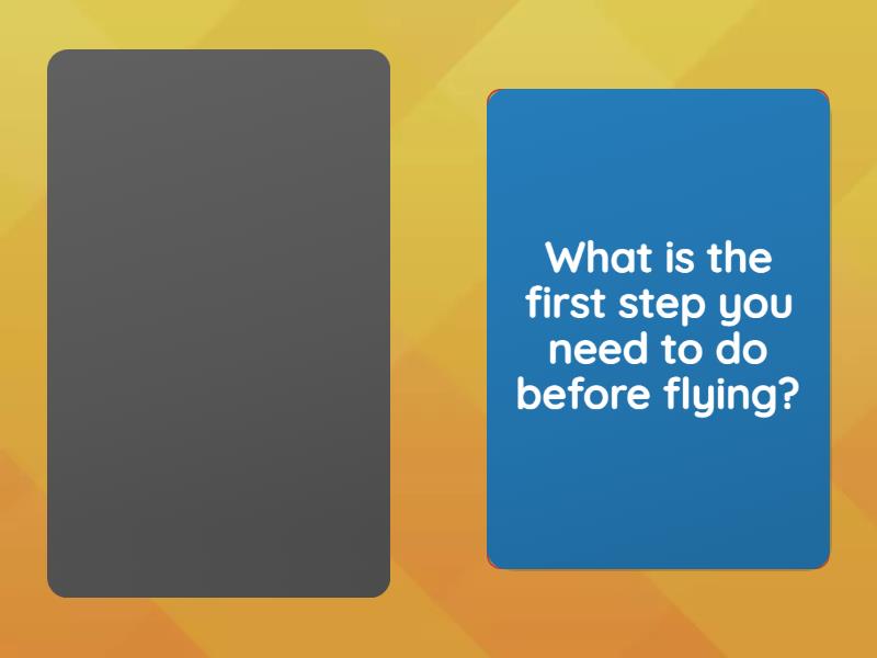 At the airport - Speaking cards