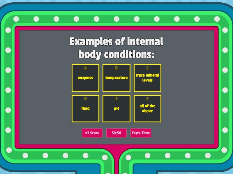 Homeostasis - Gameshow quiz