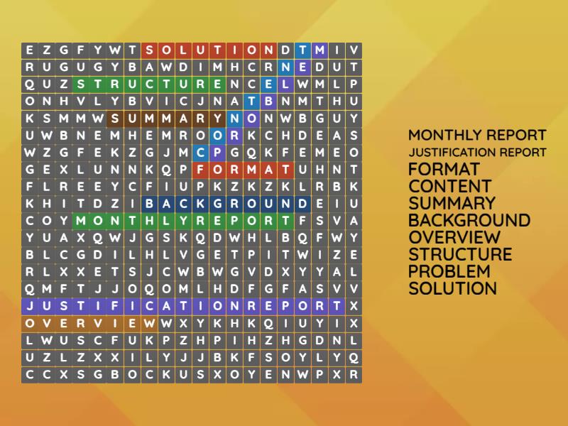 Word Search - Business Writing Skills - Wordsearch