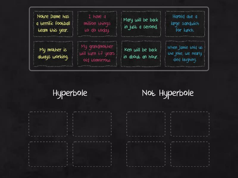 Ms Hannah is Bananas 1 (Hyperboles) - Group sort