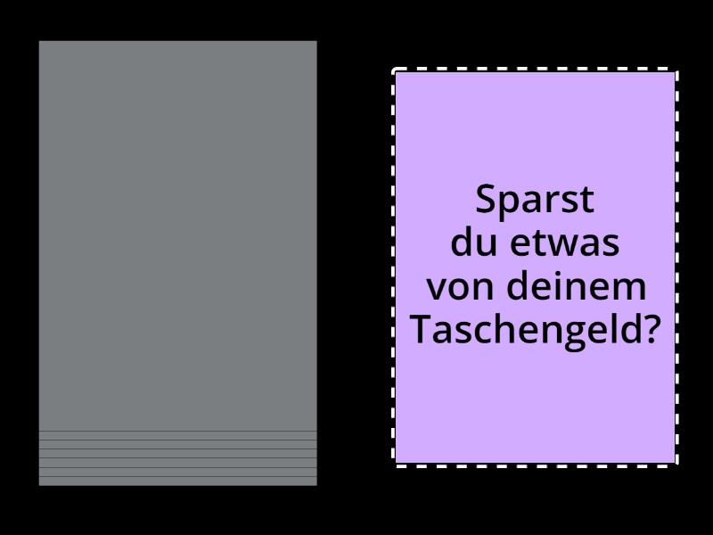 Horizonte 5. L. 7 Taschengeld: Fragen - Speaking cards