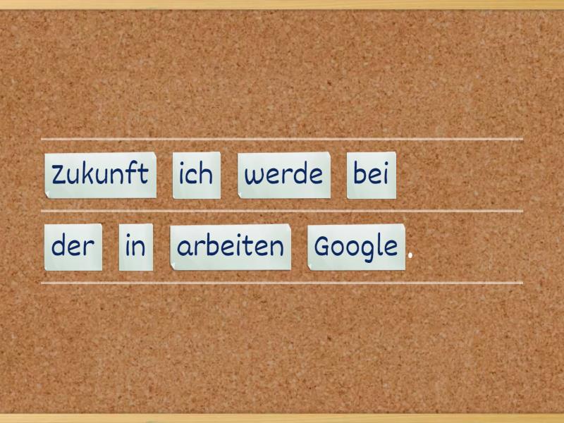 Future plans German easy - Unjumble