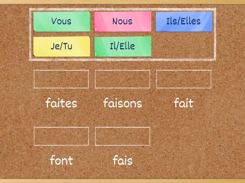 Le verbe "faire" - Match up
