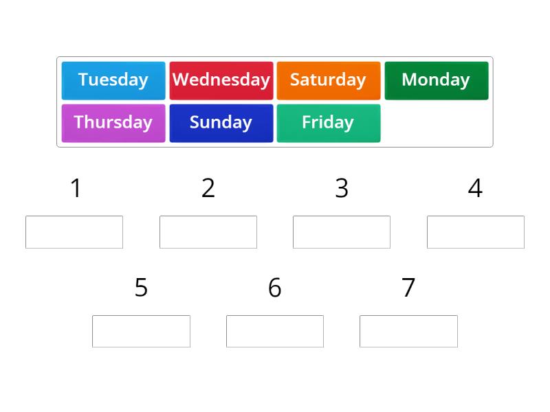 Days of the week - Group sort