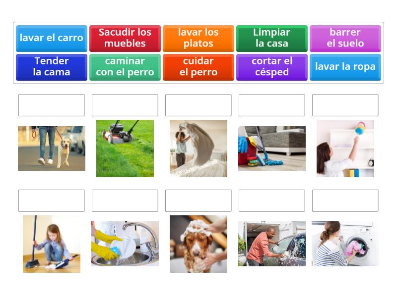 los quehaceres 1 - Match up