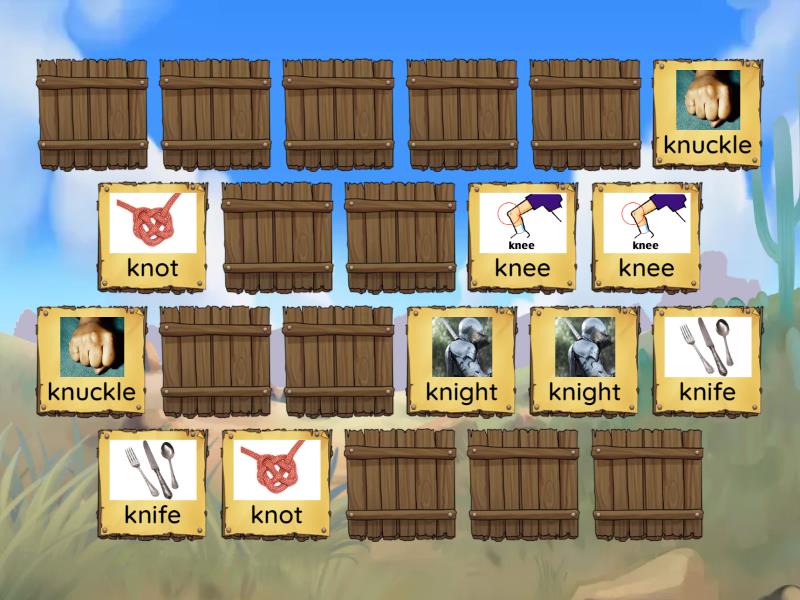 Kn Phonics Match - Matching pairs